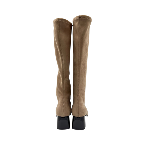 Fax-Tierra - Eco Suede Tall Boots by Miss Elastic – Shoes Boots n’Bags